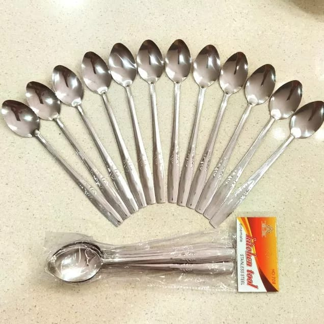 Jual ( 12 PCS/1 LUSIN) Sendok stainless steel/ sendok teh Panjang ...