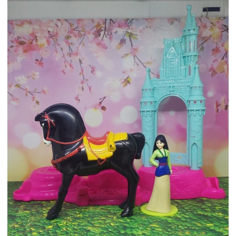 Jual Preloved Istana princess, Princess Disney Mulan dan kuda pangeran ...