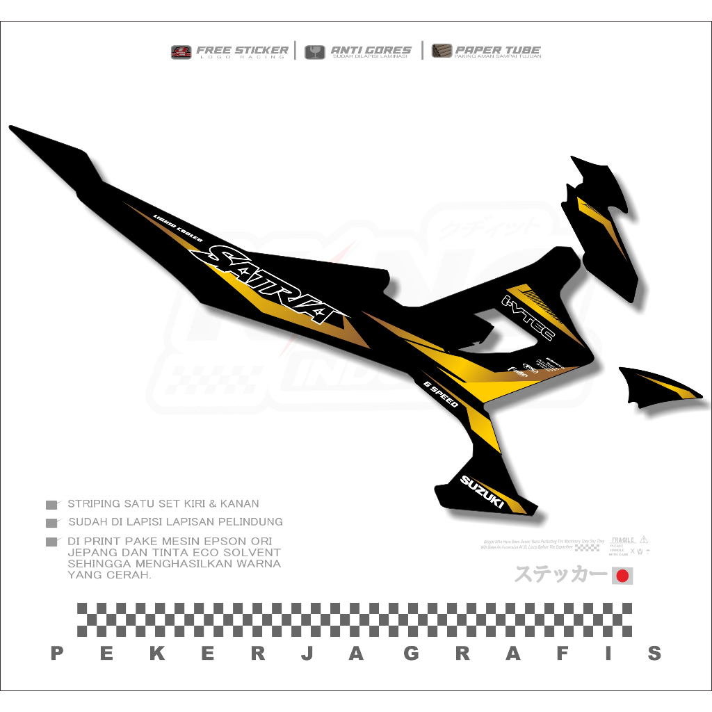 Jual STRIPING SATRIA FU 150 FACELIFT VARIASI - STRIPING SATRIA FU 150 ...