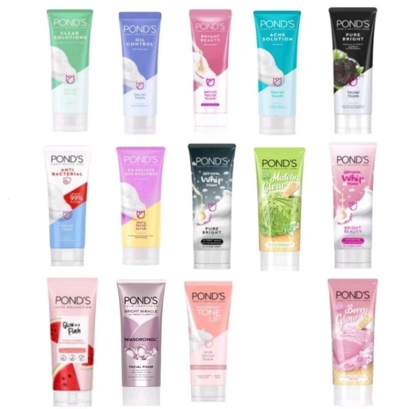 Jual POND'S facial foam sabun pencuci muka 100 g 50 g | Shopee Indonesia