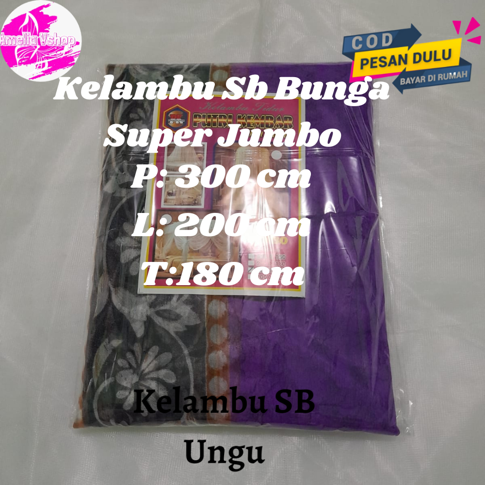 Jual KLAMBU SB UKURAN P:300x L:200x T:180cm Motif bunga Bahan Tebal ...