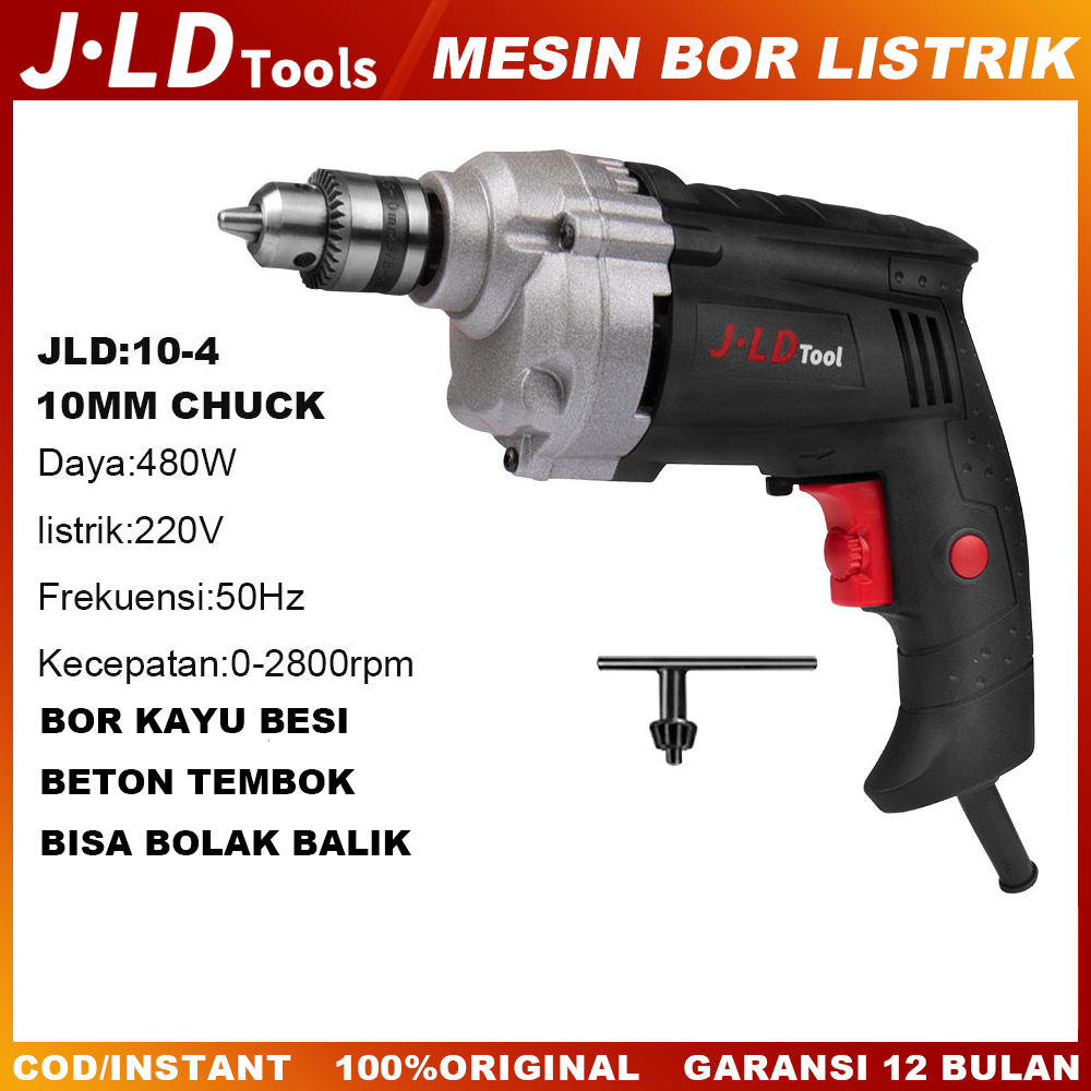Jual JLD Bor tangan listrik 10MM Mesin bor listrik J10-4 Alat bor ...