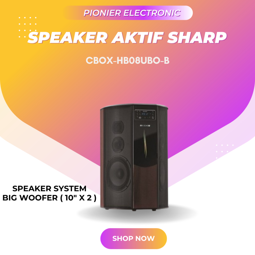 Jual {Eks-Display} SPEAKER AKTIF SHARP CBOX-HB08UBO-B Bluetooth 8 Inc | Shopee Indonesia
