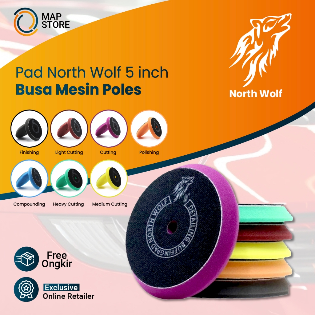 Jual Pad North Wolf 5 inch / Foam Northwolf 5" Thin Pad / Busa Mesin Poles | Shopee Indonesia