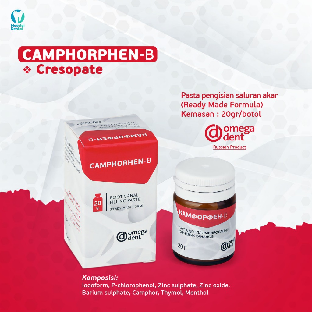 Jual DENTAL CAMPORPHEN-B BAHAN PENGISIAN SALURAN AKAR GIGI CRESODENT ...