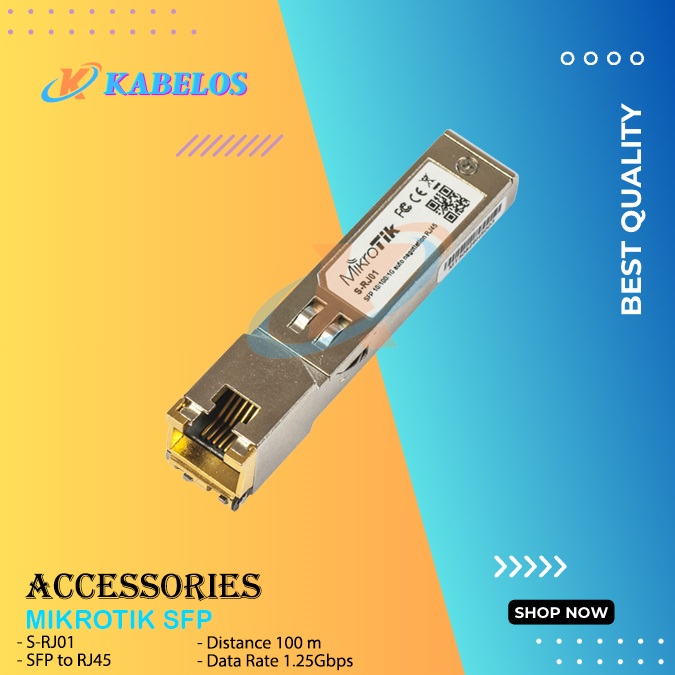 Jual Mikrotik RJ45 SFP 10/100/1000M copper module S-RJ01 | Shopee Indonesia