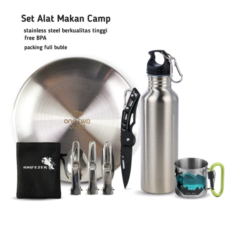 Jual set alat makan / survival tool perlengkapan camping | Shopee Indonesia