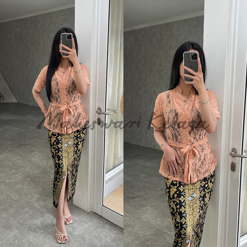Jual Kebaya Bali Set Brukat Talipita Skin | Shopee Indonesia