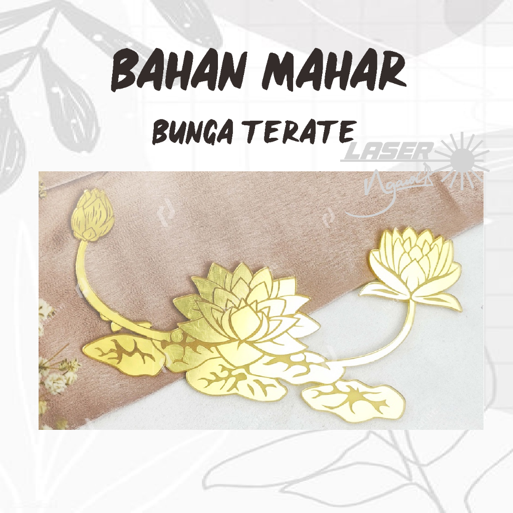 Jual Akrilik Bahan Mahar Bunga Terate/Bunga Terate Mahar Akrilik | Shopee Indonesia