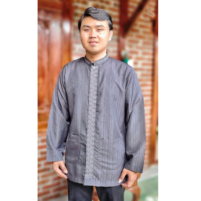 Jual Moerba Baju Koko Pria Muslim Bordir Lengan Panjang Abu-abu (BONUS ... Jual Moerba Baju Koko Pria Muslim Bordir Lengan Panjang Abu-abu (BONUS ...