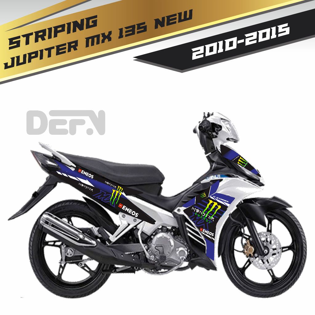 Jual Stiker striping Decal Yamaha Jupiter MX 135 NEW 2010-2015 Semifullbody Variasi DF01 ...