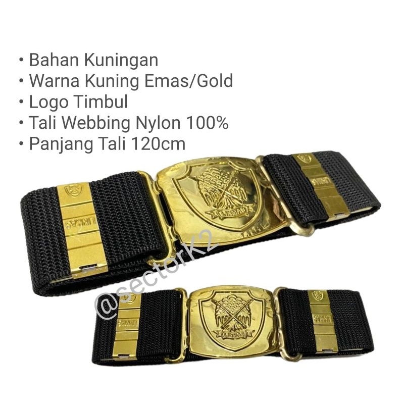 Jual Sabuk Kopel Linmas Sabuk Kopel Satlinmas Kuningan Panjang 120cm ...