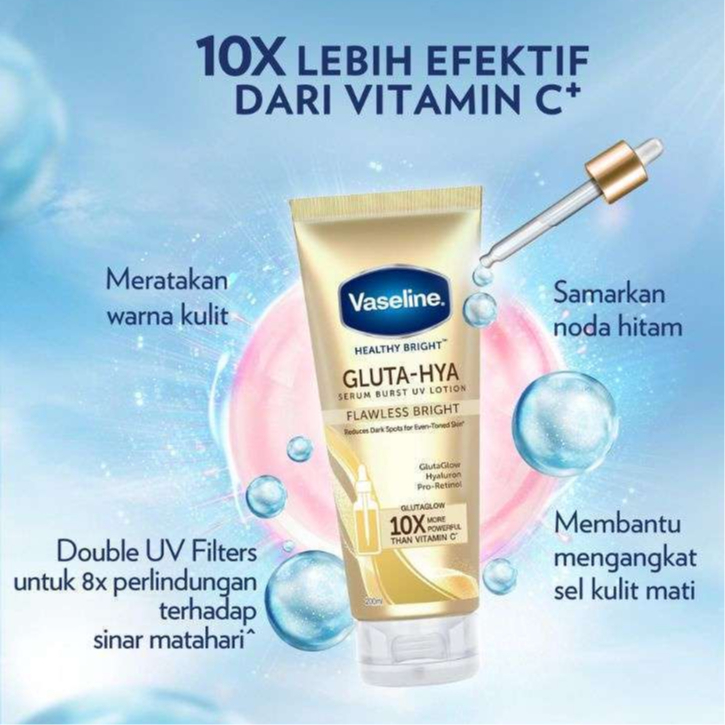 Jual VASELINE HEALTHY BRIGHT GLUTA-HYA SERUM BURST UV LOTION 200ML | Shopee Indonesia