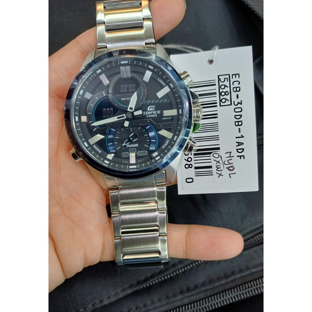 Jual Original 100 Casio Edifice Ecb 30db 1adf Jam Tangan Pria Double