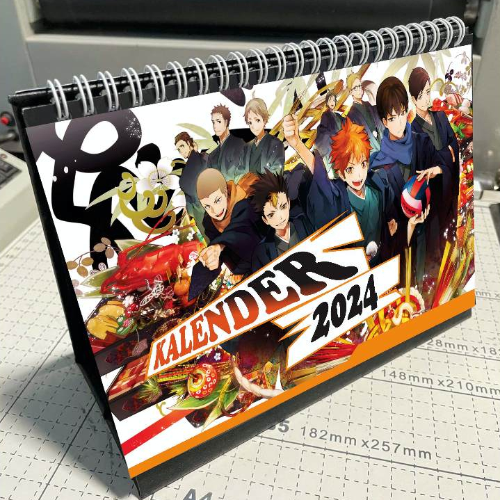 Jual Kalender Meja Duduk Desk Calendar Anime Haikyu 2025 Isi 12 Lembar ...