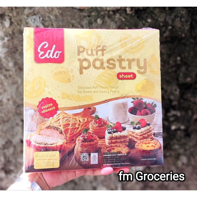 Jual Edo Puff Pastry Sheet 750gr jumbo | Puff Pastry jumbo | Shopee ...