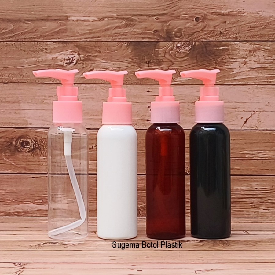 Jual Botol 100ml Pump Lotion Pet Tebal Putih / Botol Pump 100 Ml Bening Pump Pink / Botol Pump ...