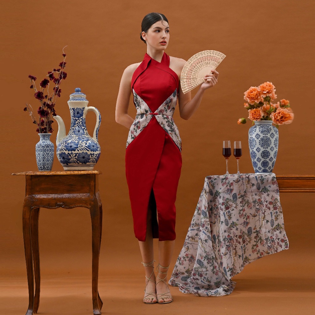 Jual COMA LABEL - Yujin Dress // cny dress / cny pencil dress / pencil ...