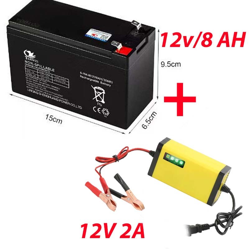 Jual Aki Battery 8AH msa hitam / aki tangki semprot/aki mobil mainan/aki battery batre accu ...
