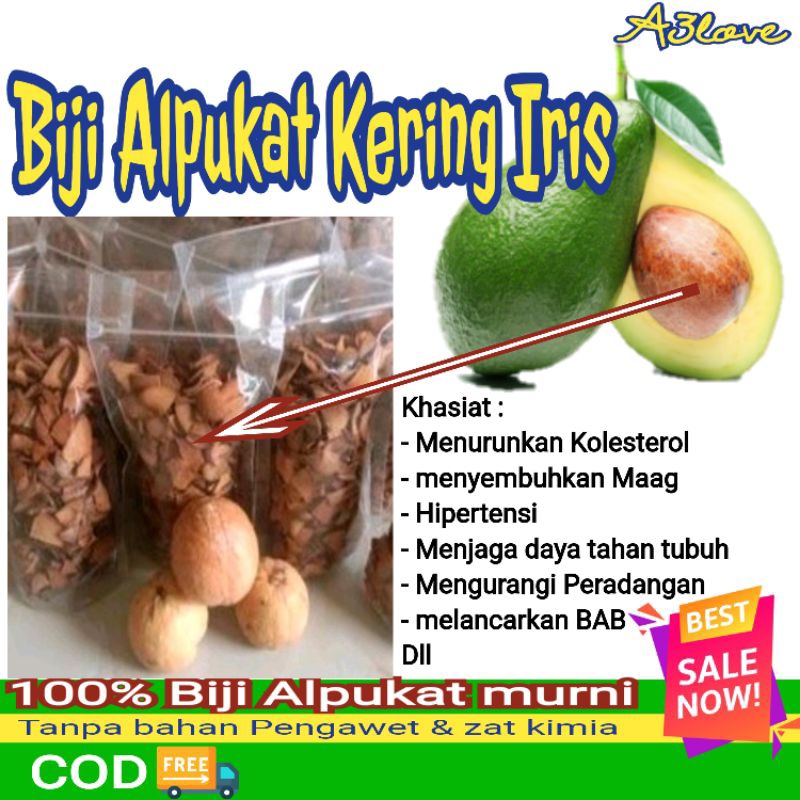 Jual Biji alpukat kering iris 100 Gr berkhasiat banyak manfaat | Shopee ...