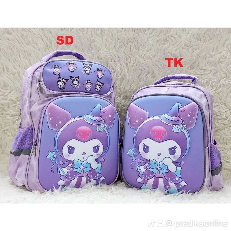 Jual TAS RANSEL ANAK SEKOLAH UK TK & SD MOTIF KUROMI MELODY HELLO KITTY | Shopee Indonesia