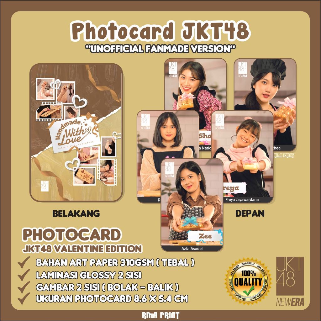 Jual PHOTOCARD JKT48 Unofficial Fanmade Valentine | Shopee Indonesia