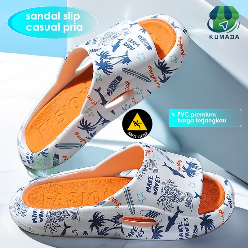Jual Sandal Pria Trendi Dalam Ruangan Mandi Anti bau Sol Lembut Rumah ...