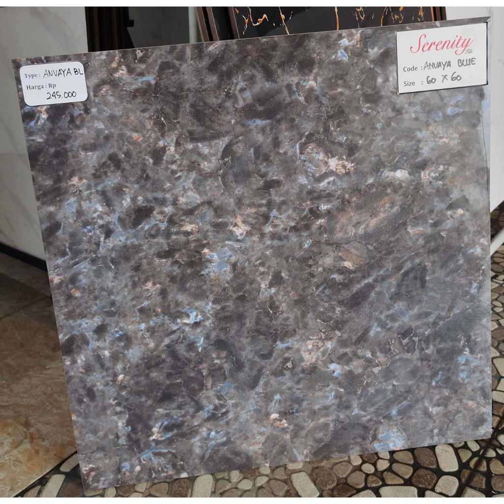 Jual Granit Lantai Kilap Kaca 60x60 Serenity Anvaya BL Pare Kediri ...