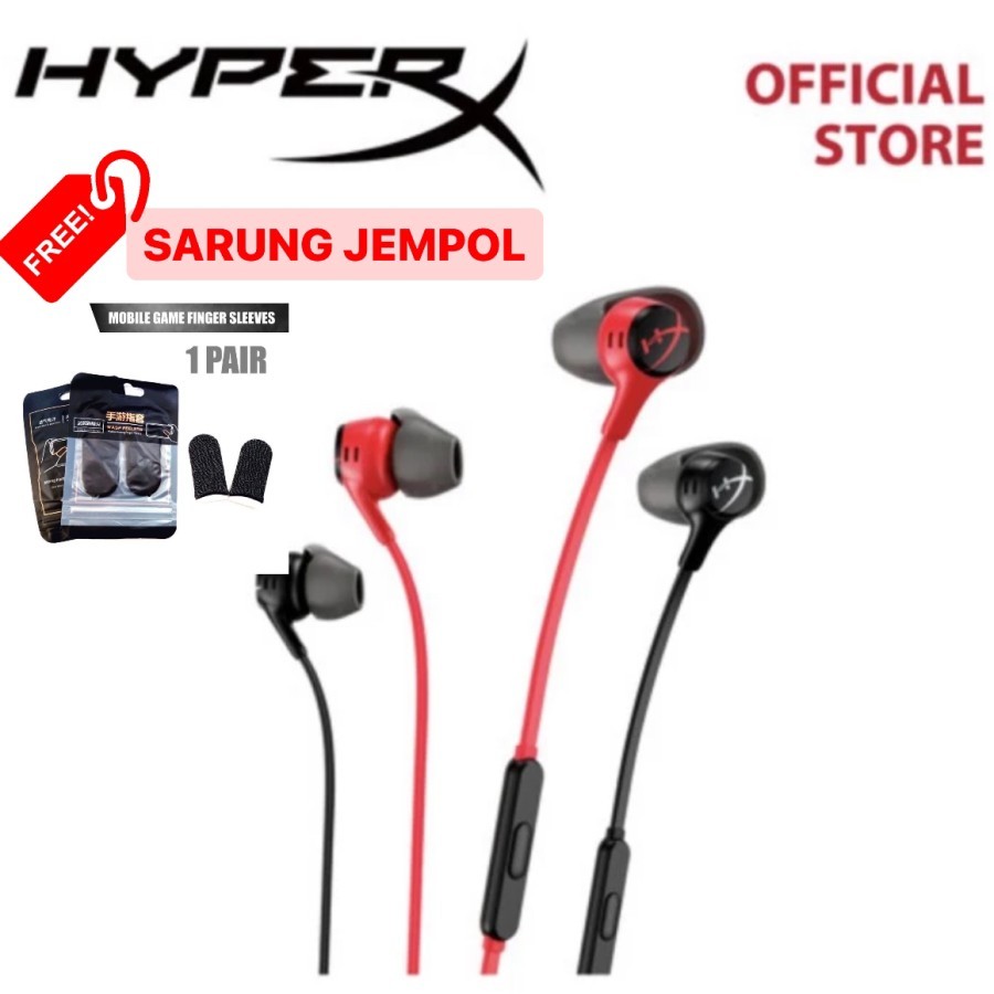 Jual HyperX Cloud Earbuds Gaming ear phones with mic Hyper X Earphone ...