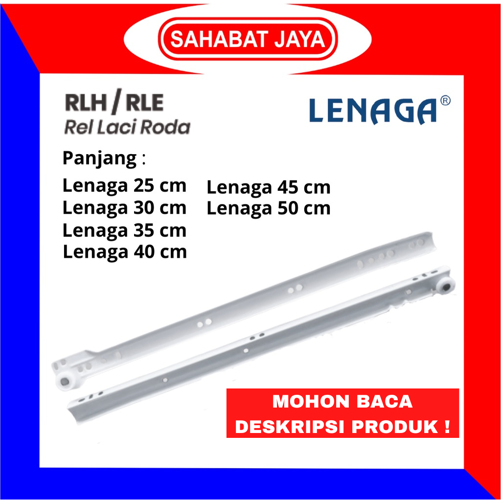 Jual Rel Laci Roda Furniture Drawer Slide LENAGA HUBEN Cream Putih ...