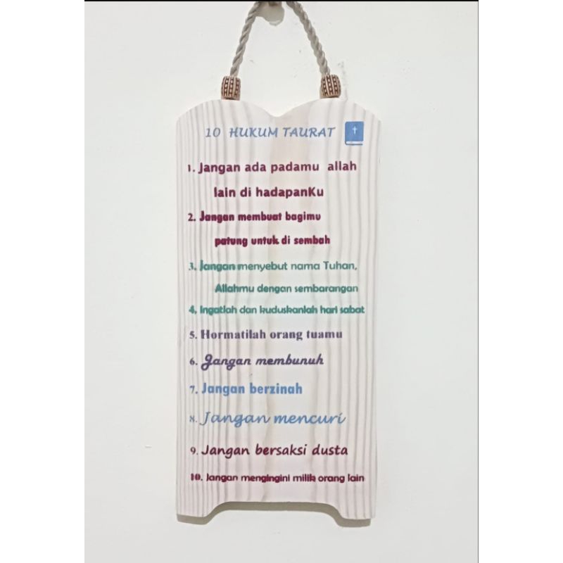 Jual Hiasan Dinding / Pajangan Dinding 10 HUKUM TAURAT | Shopee Indonesia