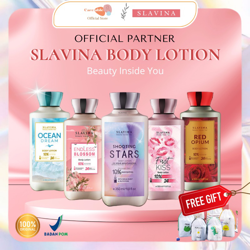 Jual SLAVINA BODY LOTION SERIES 350ml - RED OPIUM / OCEAN DREAM / FIRST ...