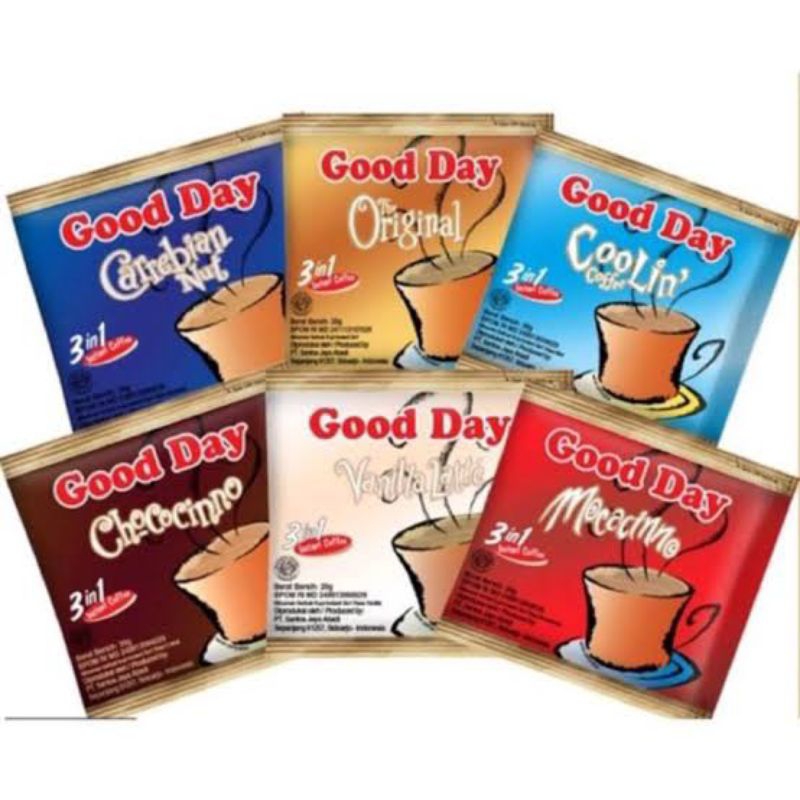 Jual GOOD DAY COFFEE 3IN1 SACHET [HARGA 1 RENCENG ISI 10 SACHET] ALL VARIAN | Shopee Indonesia