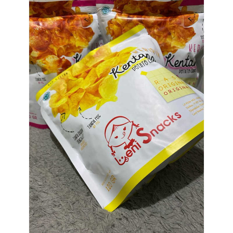Jual leni snack keripik kentang original manis asin pedas 120gr | Shopee Indonesia