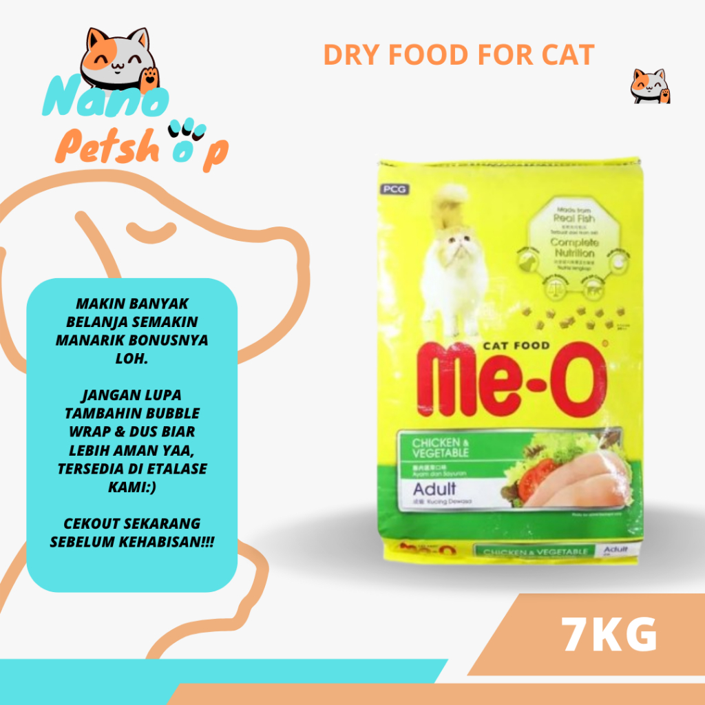 Jual MeO Adult Chicken & Vegetable 7 KG - Makanan Kucing (REGULER ...