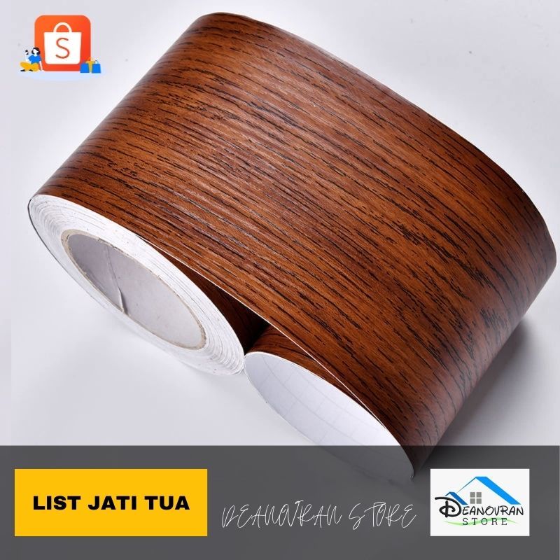 Jual (B88) Best Quality Border List Tembok Motif Kayu 2.5cm x 8m ...