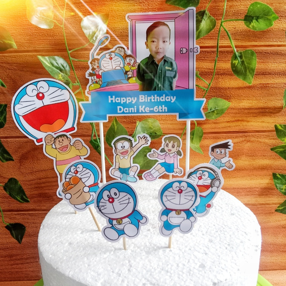 Jual Topper Doraemon Custom Foto untuk Hiasan Kue Ulang Tahun Anak ...