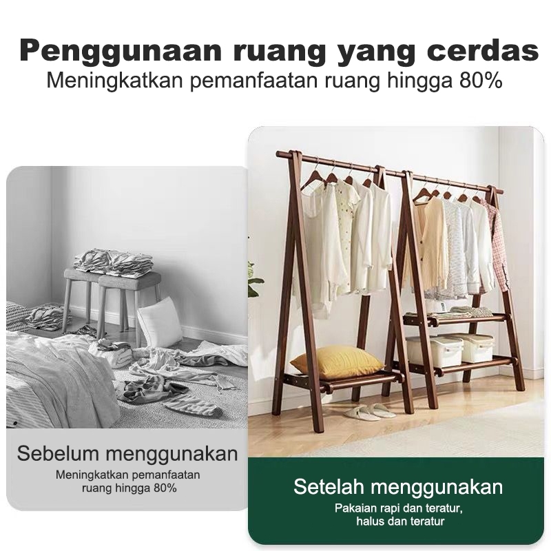 Jual Stand Hanger Lipat Rak Baju Rak Pakaian Stand Hanger Triangle ...