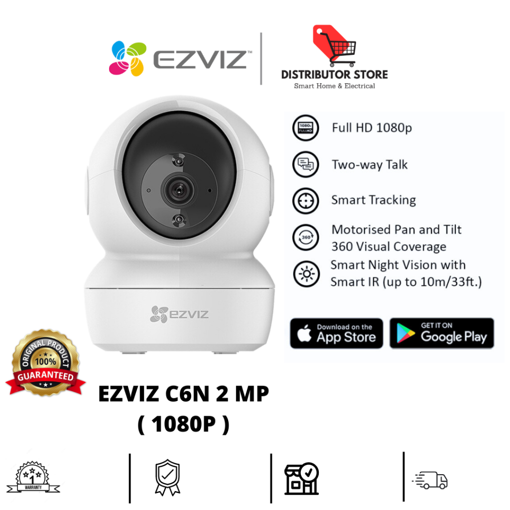 Jual Original EZVIZ C6N 2MP IP Camera CCTV WI-FI Full HD 1080p | Shopee ...