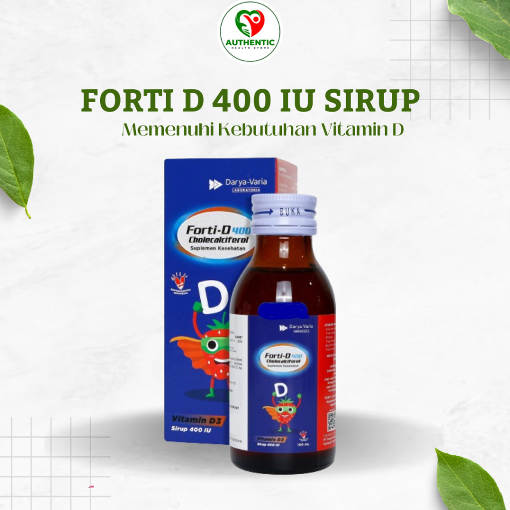 Jual Forti D 400 IU Sirup 100 ml Darya / Vitamin D 400 IU | Shopee Indonesia