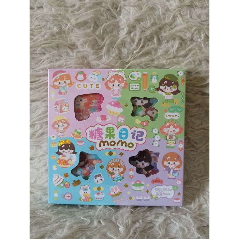 Jual sticker momo/doraemon/sanrio dll kemasan box isi 100 pcs | Shopee ...