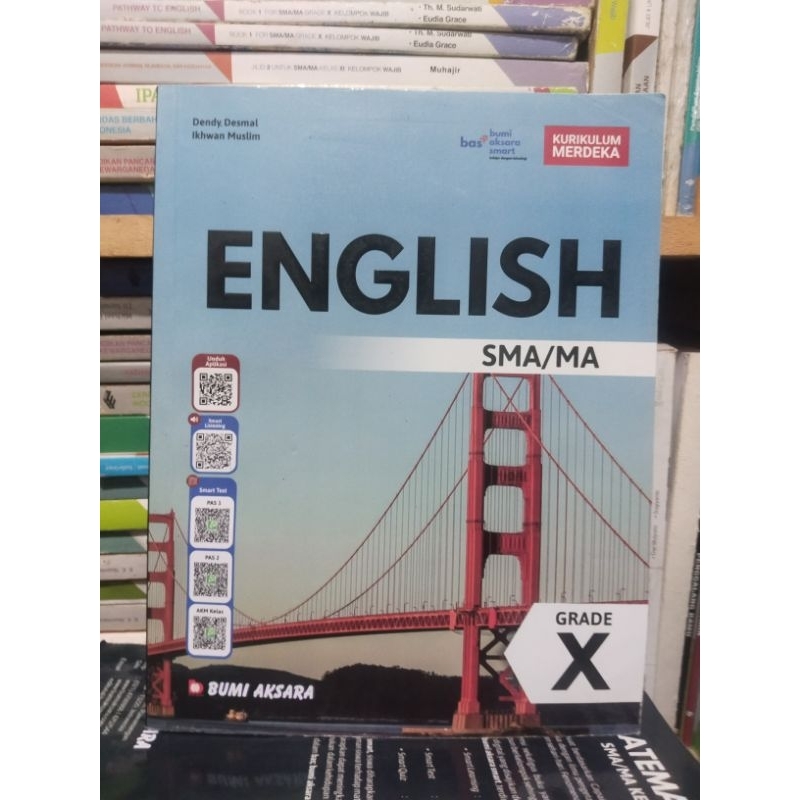 Jual BUKU BAHASA INGGRIS/ENGLISH KELAS 10/X/1 SMA/MA BUMI AKSARA KURMER KURIKULUM MERDEKA ...