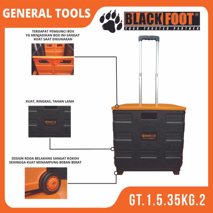 Jual Troli Belanja Lipat Box Stoller Blackfoot 2 Roda Folding Shopping ...