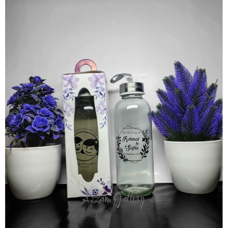 Jual Souvernir Botol Tumbler Bening Sablon Custom Kemas Box Motif ...