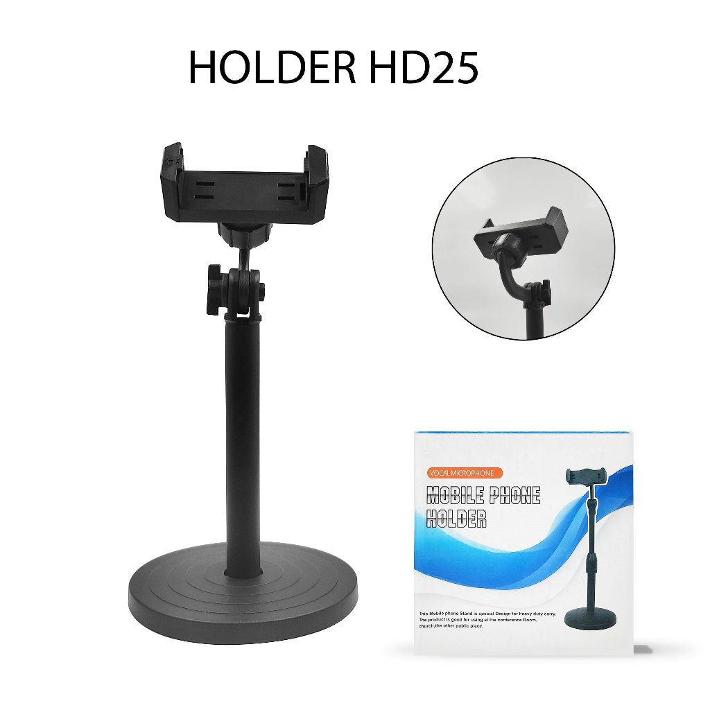 Jual TRIPOD HP HD25 / PHONE HOLDER HP STAND / MICROPHONE PHONE HOLDER HP | Shopee Indonesia