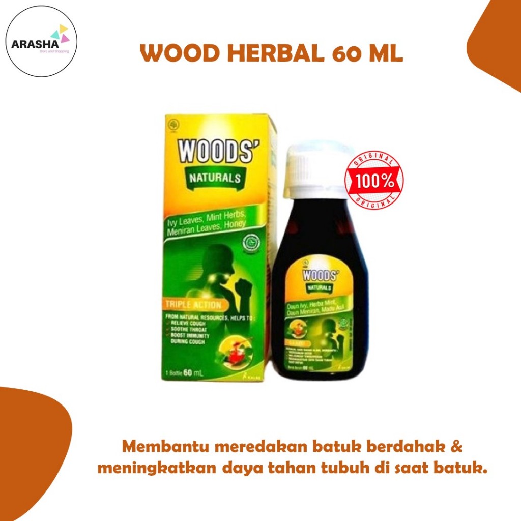 Jual WOODS HERBAL NATURAL SIRUP 60 ML - MEREDAKAN BATUK BERDAHAK DAN ...