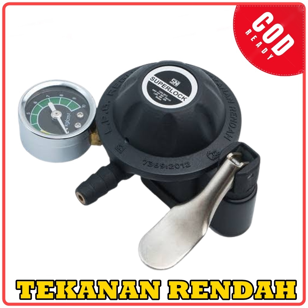 Jual Regulator Gas Tekanan Rendah Superlock GRS-01SNI BONUS SELANG GAS ...
