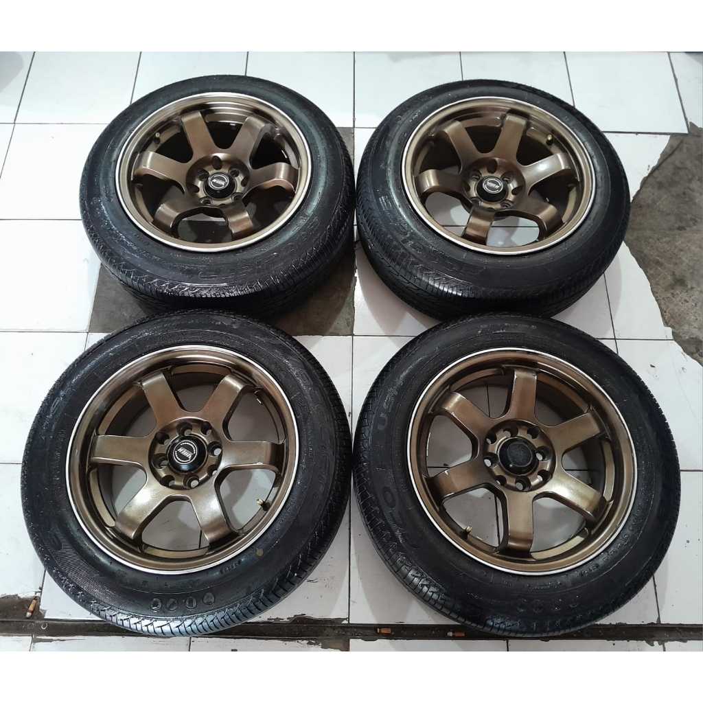 Jual VELG MOBIL SECOND VOLK RAYS RING 15 LEBAR 6,5/7,5 PCD 8X100/114,3 + BAN(2023) 185 65 R15 ...