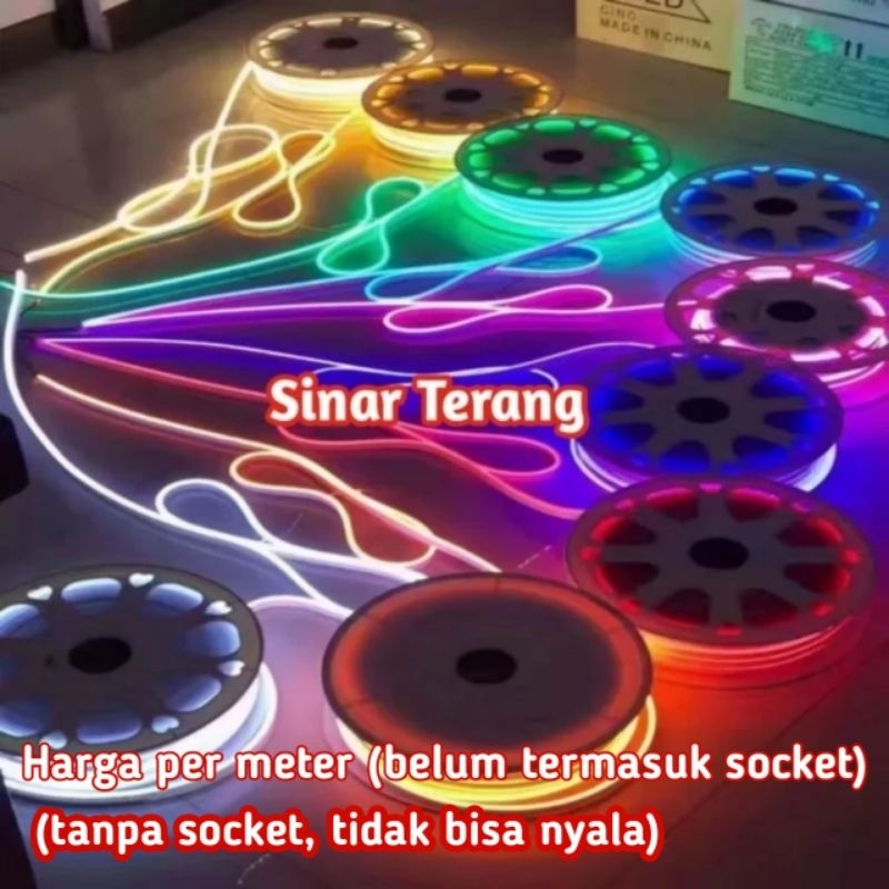 Jual LED NEON FLEX SELANG , 220V SUPER TERANG (METERAN) | Shopee Indonesia