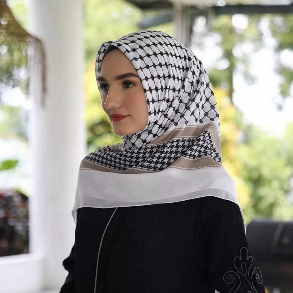Jual Hijab Palestina Terbaru Motif Turkey Sorban Palestina Kerudung ...